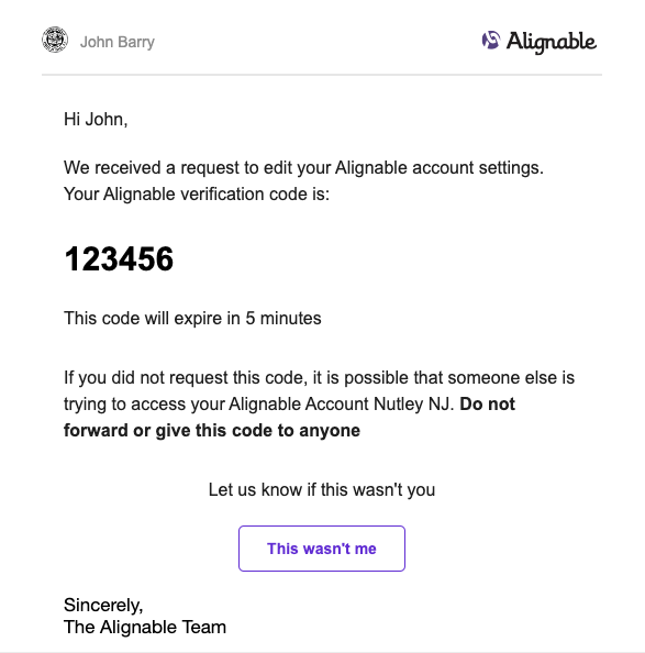 Identity Verification Feature – Alignable Help Center