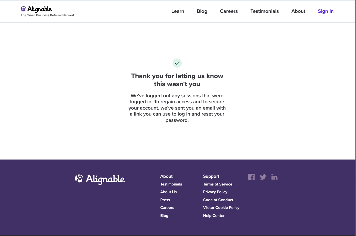 Identity Verification Feature – Alignable Help Center